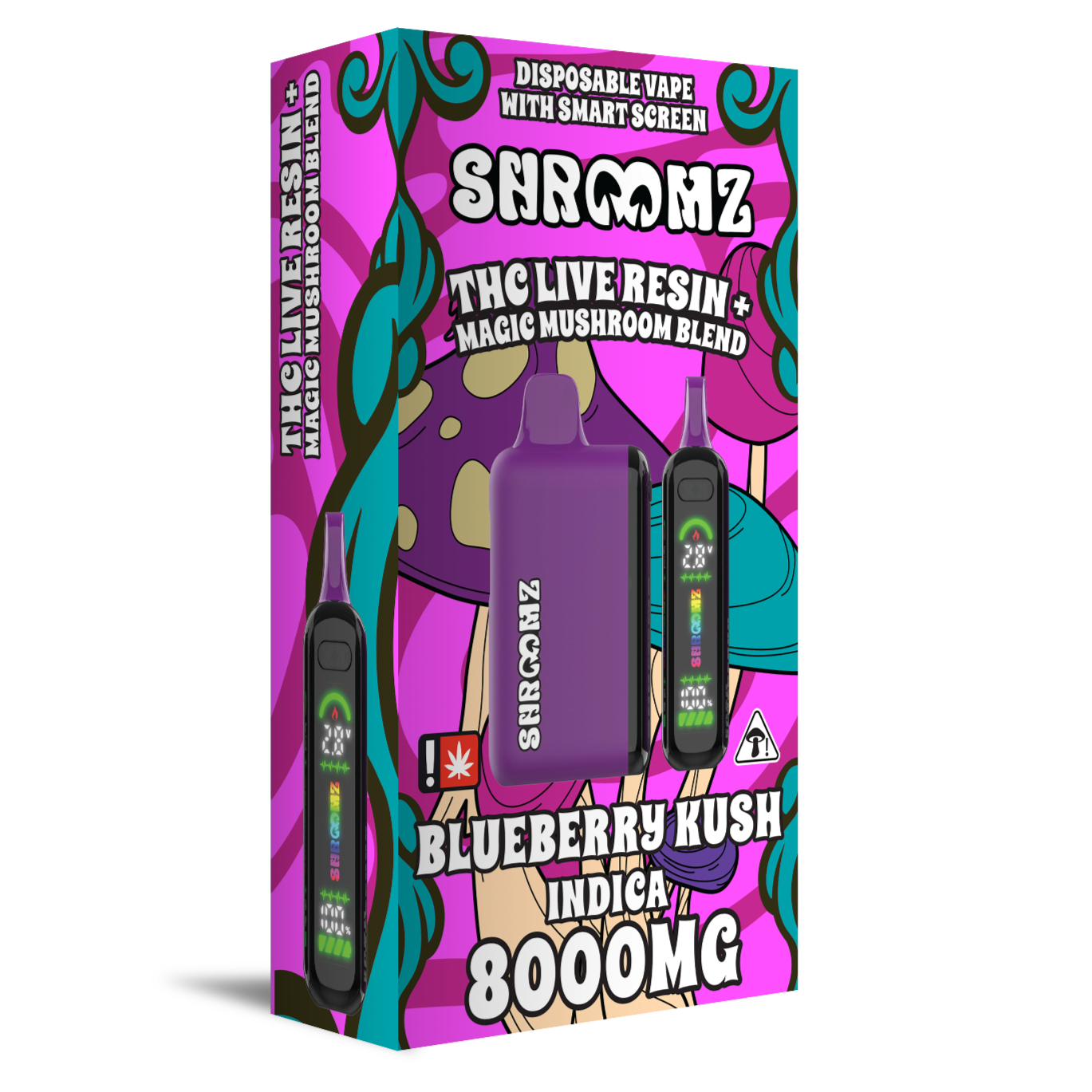 Shroomz Thc Live Resin + Magic Mushroom Blend Disposable – 8G Blueberr ...