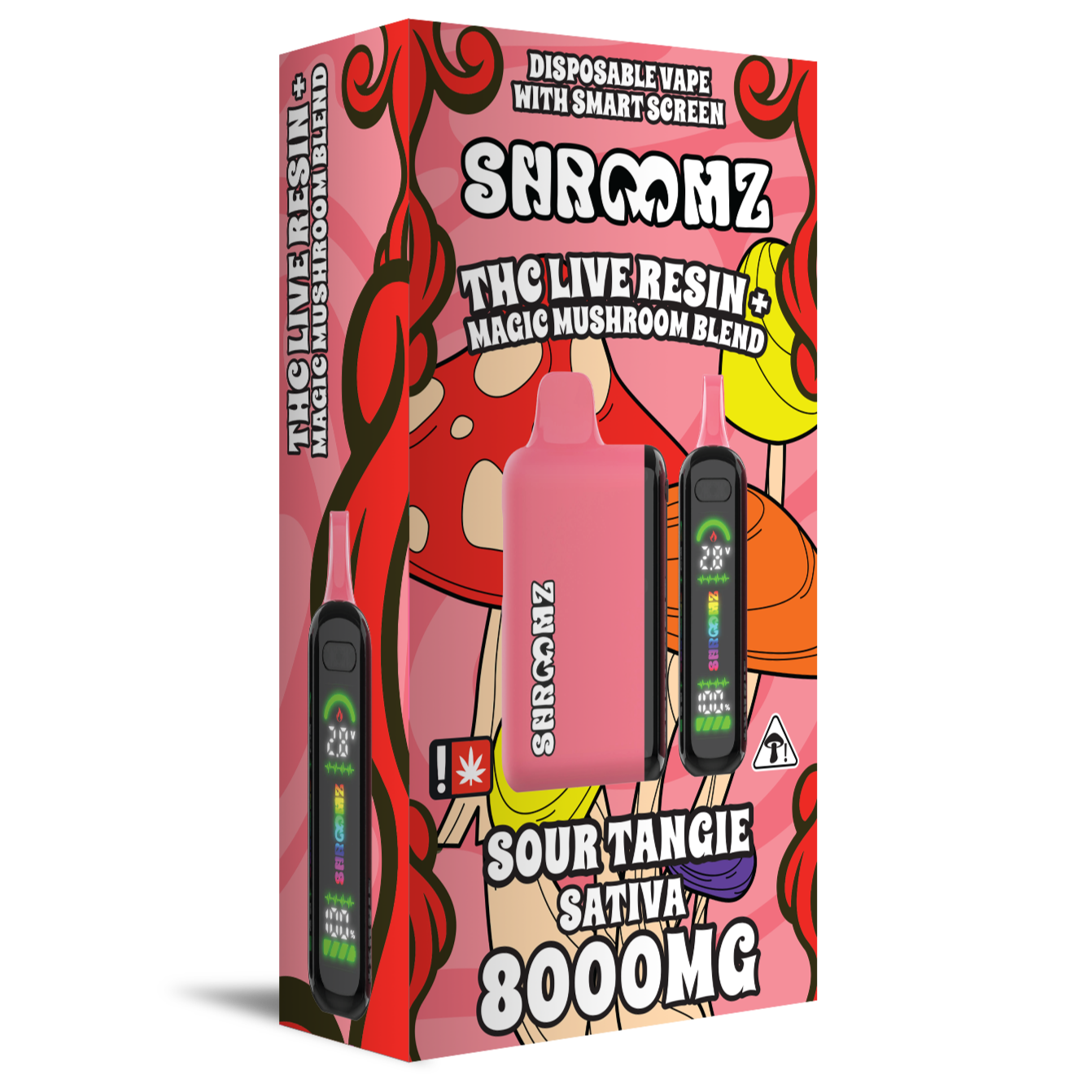 Shroomz Thc Live Resin + Magic Mushroom Blend Disposable – 8G Sour Tan ...